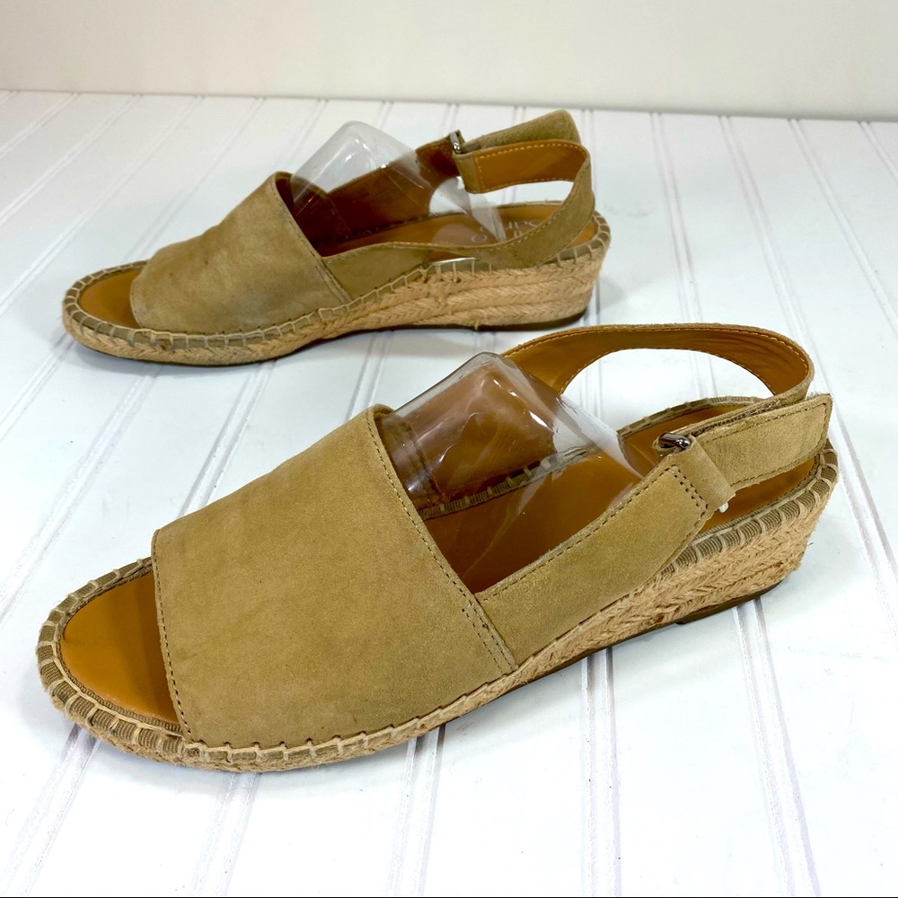 Franco Sarto Leanne Tan Suede Sling Espadrilles - Gem